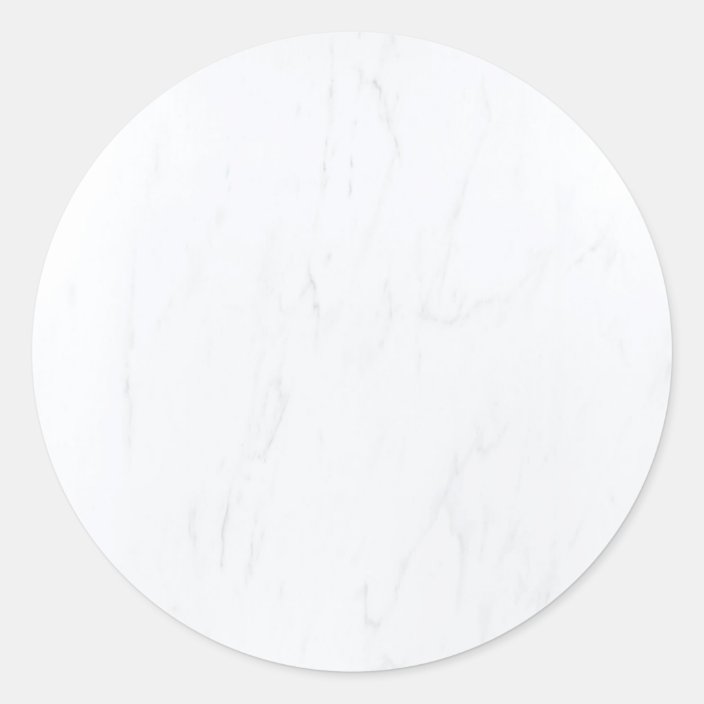 White Marble Blank Template Modern Elegant Classic Round Sticker ...