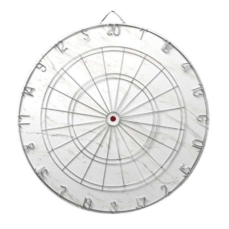 White Marble Dart Board | Zazzle