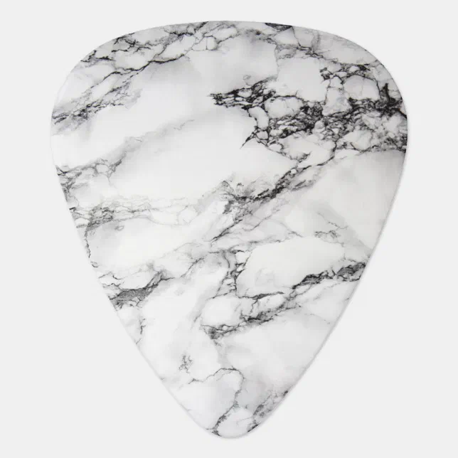 White Marble Guitar Pick | Zazzle