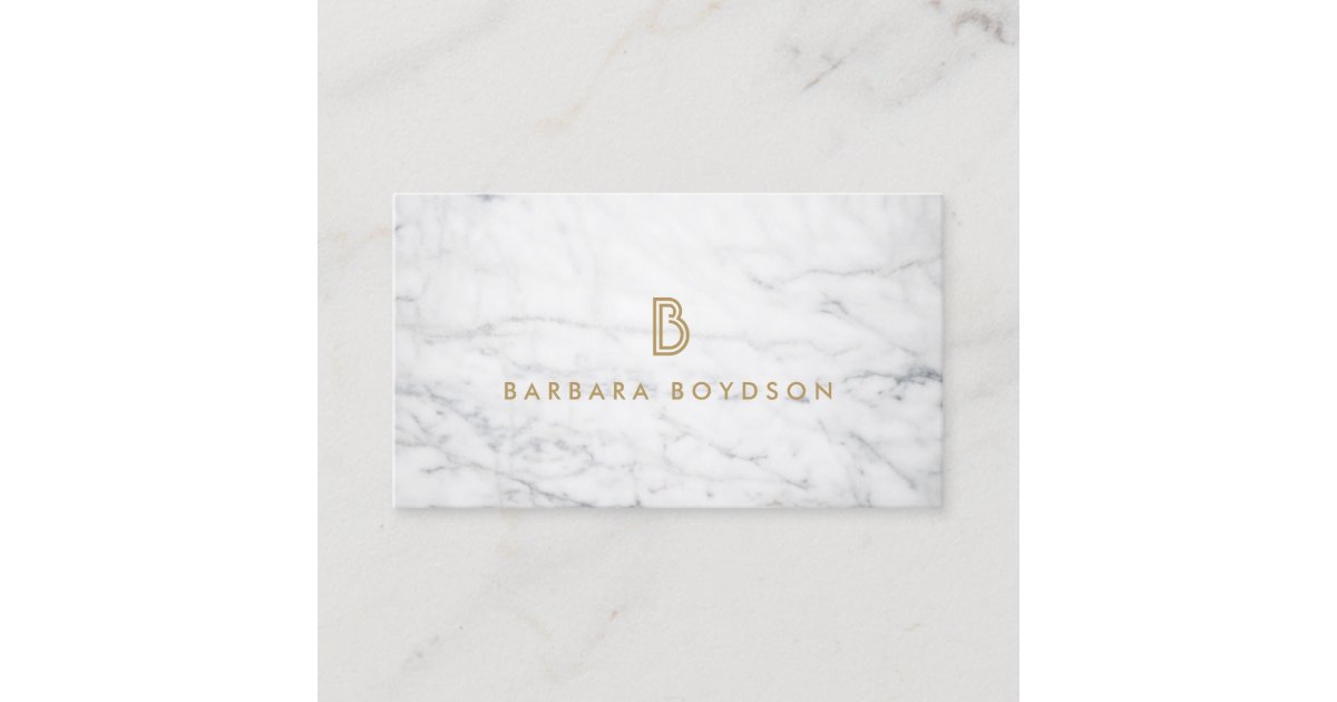 WHITE MARBLE INTERIOR DESIGNER Business Card | Zazzle