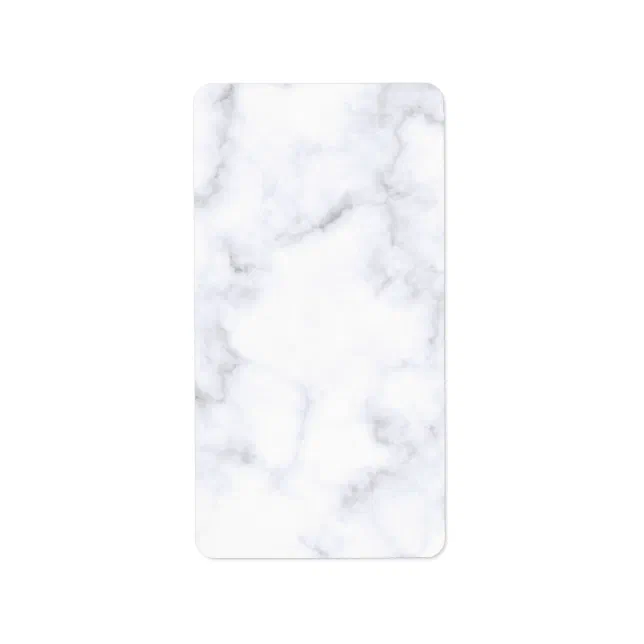 White Marble Label | Zazzle