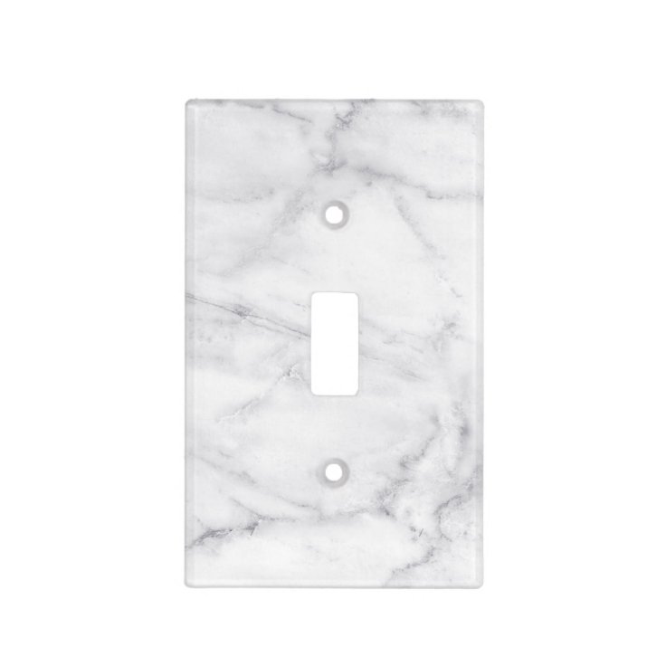 White Marble Light Switch | Zazzle