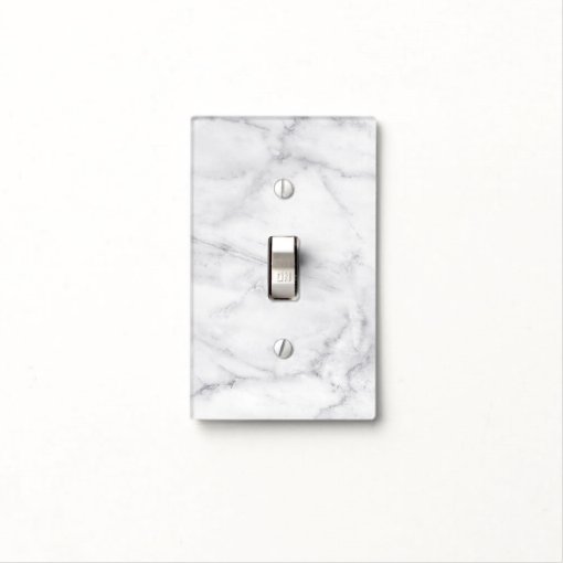 White Marble Light Switch | Zazzle