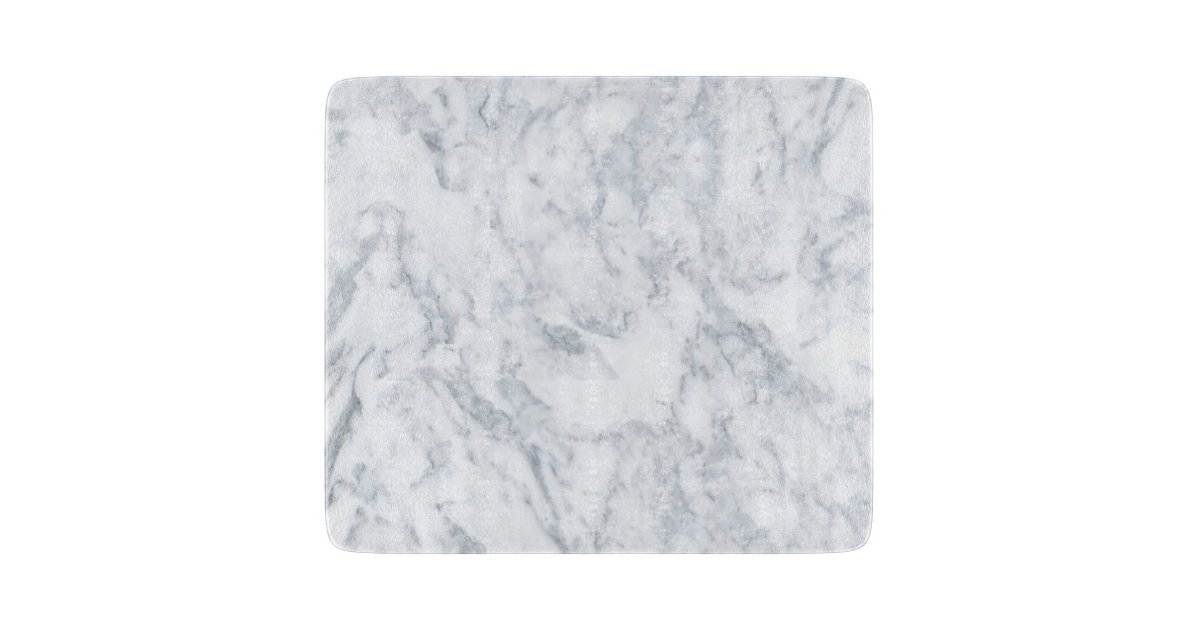 White Marble Look Cutting Board | Zazzle