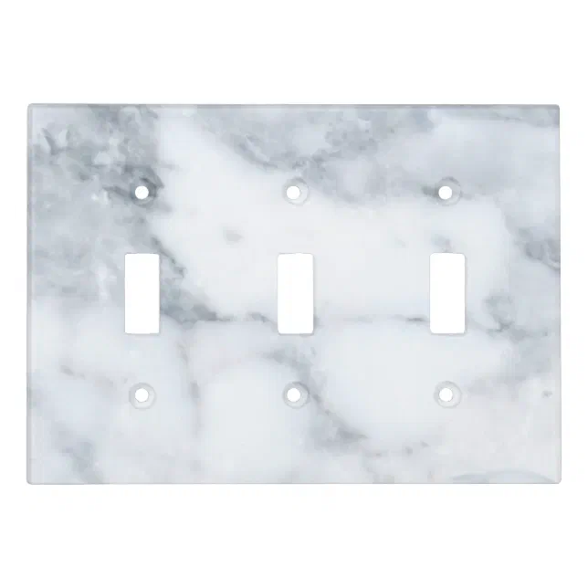 White Marble Look Light Switch Cover | Zazzle