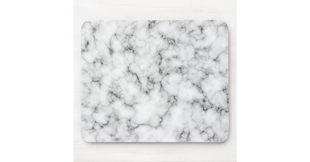 White Marble Mouse Pad | Zazzle