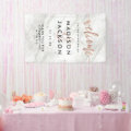 White Marble & Rose Gold Modern Wedding Welcome Banner | Zazzle