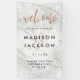 White Marble & Rose Gold Modern Wedding Welcome Banner | Zazzle