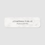 White Marble Simple Template Modern Professional Name Tag | Zazzle