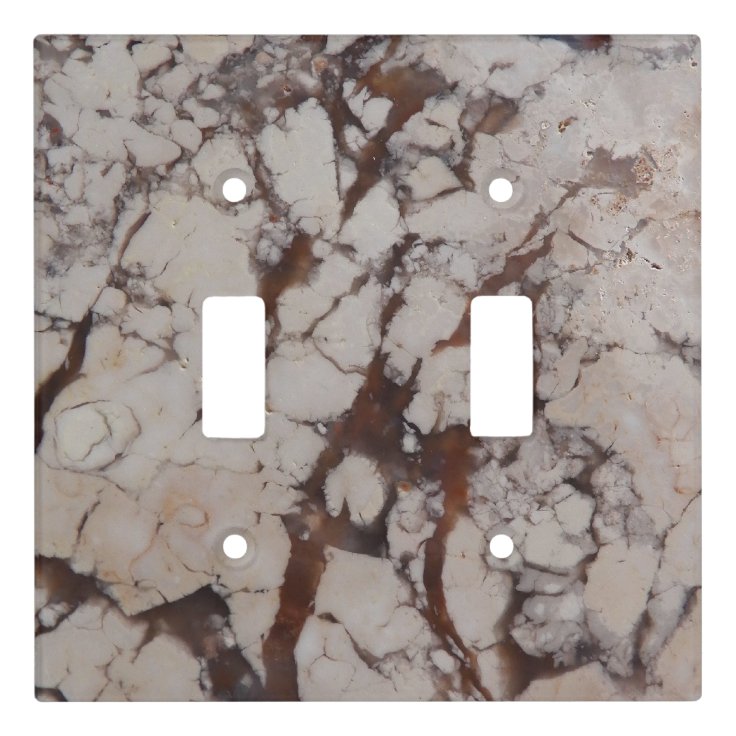White Marble Stone Pattern Light Switch Cover | Zazzle