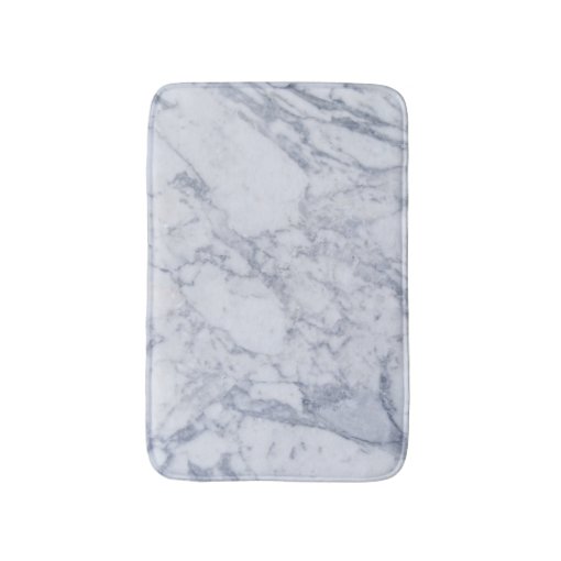 White Marble Stone Texture Print Bath Mat | Zazzle