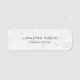 White Marble Template Modern Elegant Simple Design Name Tag | Zazzle
