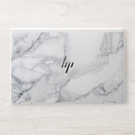White marble texture HP laptop skin | Zazzle.com