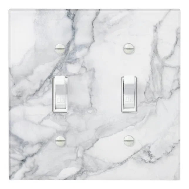 White marble texture light switch cover | Zazzle
