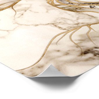 White Marble Tree of Life Abstract Poster | Zazzle