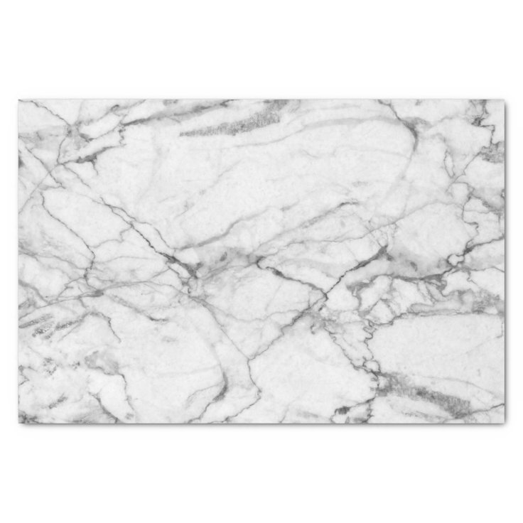 White Marble With Gray Pattern Tissue Paper | Zazzle