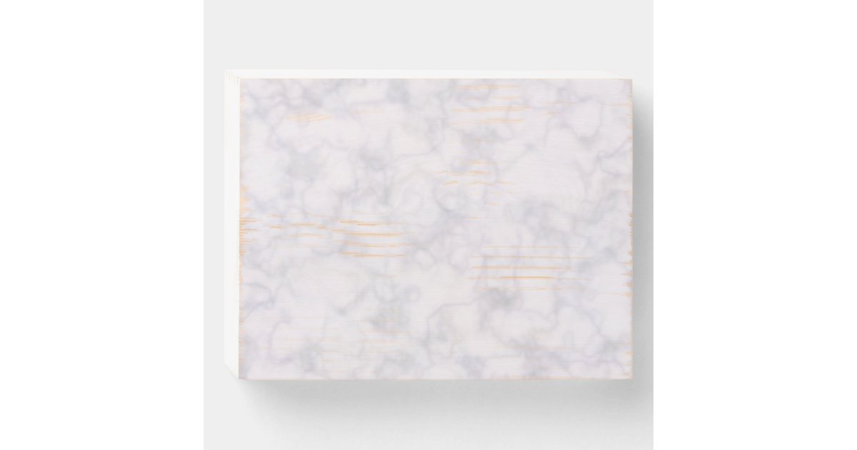White Marble Wooden Box Sign | Zazzle