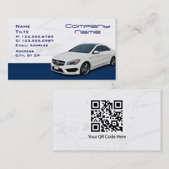White Mercedes Benz Business Cards | Zazzle