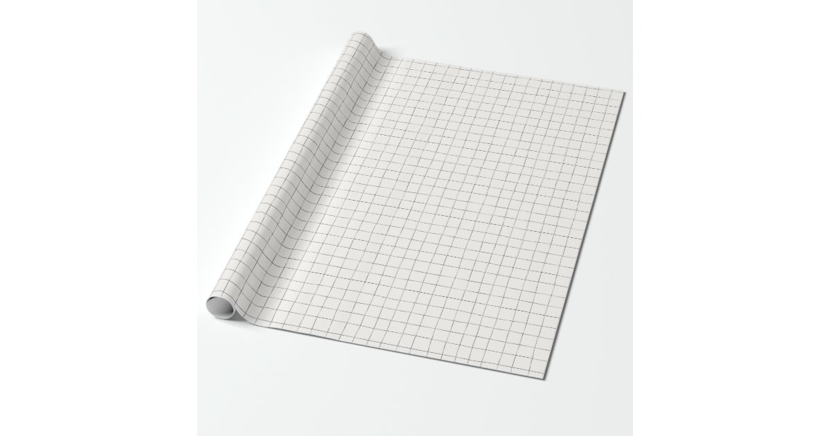 White Modern Grid Wrapping Paper | Zazzle