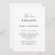 White Modern Script We're Engaged Engagement Party Invitation | Zazzle