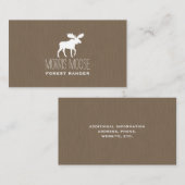 White Moose Silhouette | Simple Modern Business Card | Zazzle