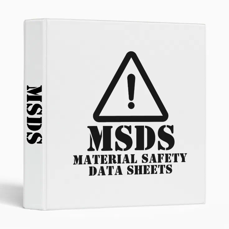 White MSDS Material Safety Data Sheets Binder | Zazzle