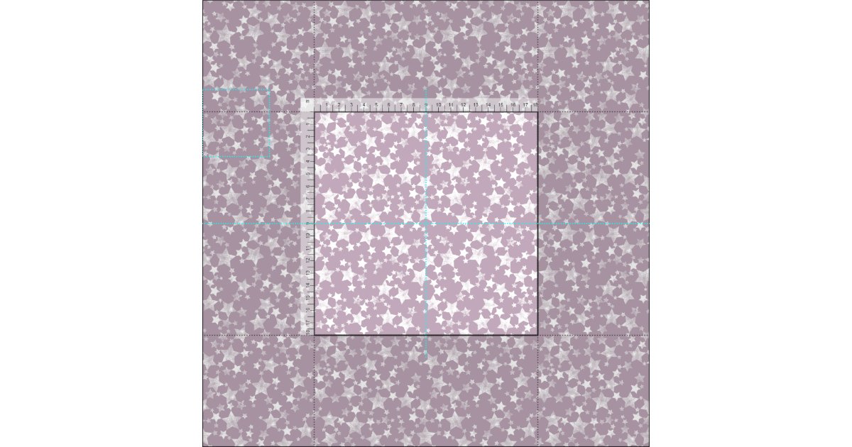 White on Mauve | Lino Print Stars Pattern Fabric | Zazzle