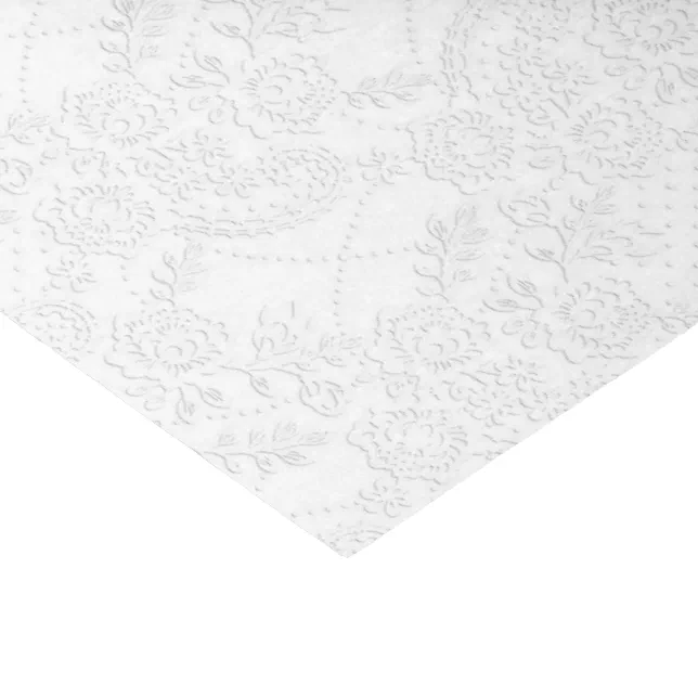 White on White Lace Embossed Look Tissue Paper | Zazzle