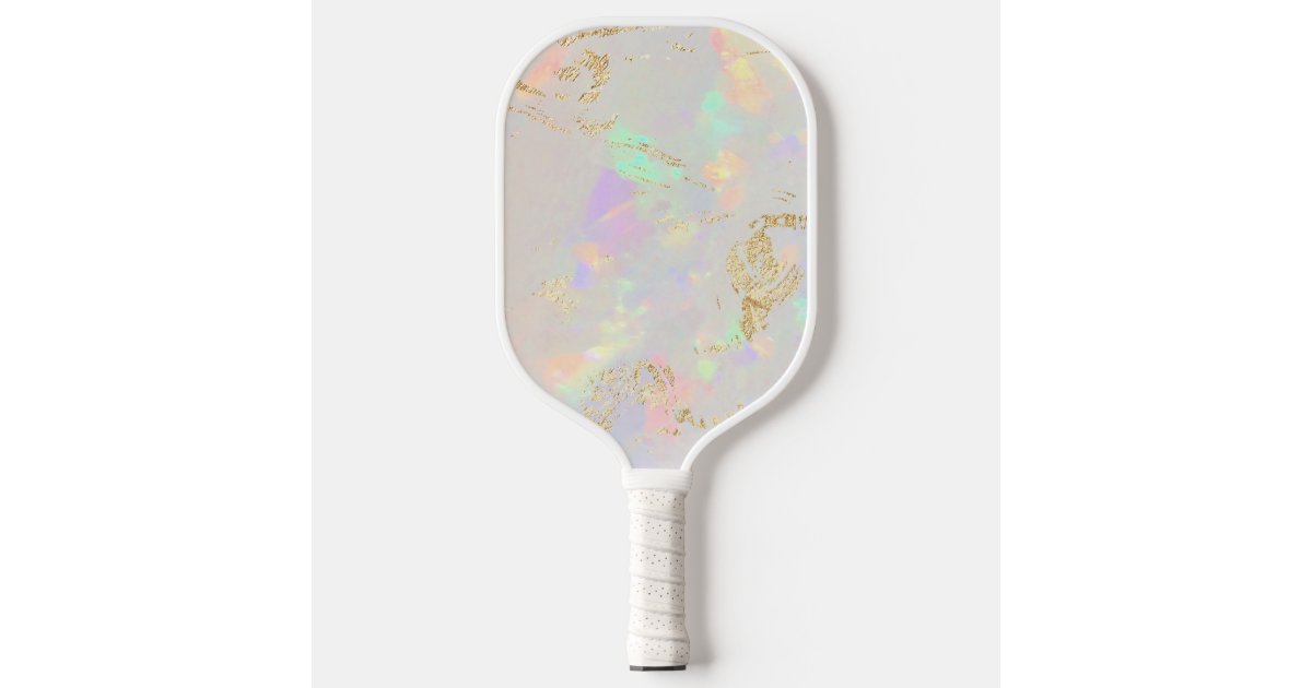white opal effect pickleball paddle | Zazzle