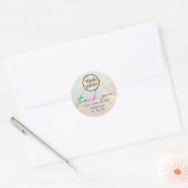white opal inspired texture thank you classic rou classic round sticker ...