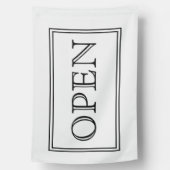 WHITE OPEN OPEN SIGN FLAG | Zazzle