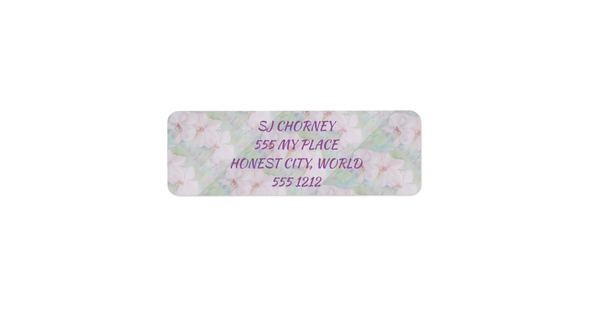 WHITE ORCHIDS LABEL | Zazzle