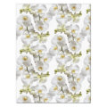 White Orchids Pattern Tissue Paper | Zazzle