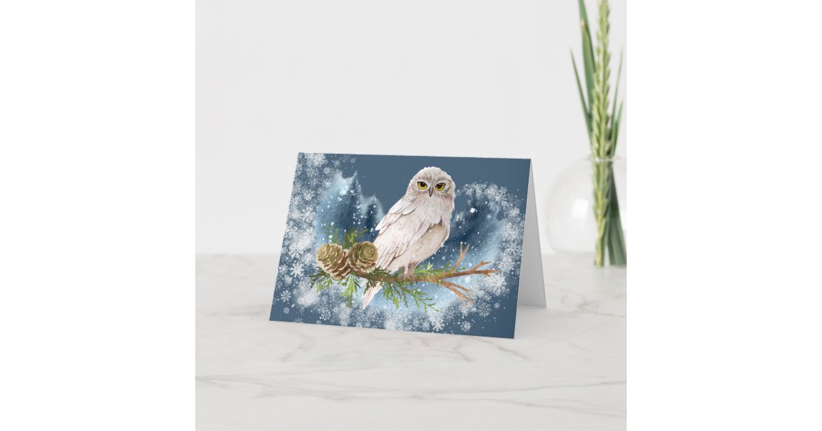 White Owl Note Card | Zazzle
