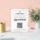 White Paint Your Logo Appointment Booking QR Code Acrylic Sign | Zazzle
