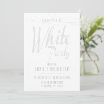 White Party Invitations | Zazzle