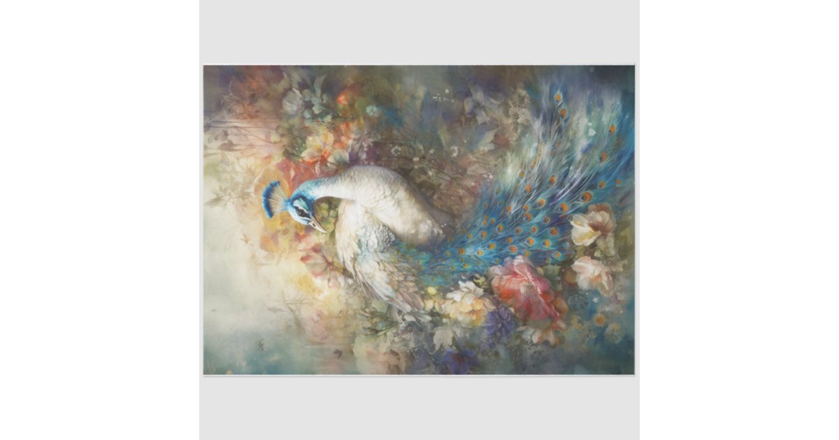 White Peacock Tissue Paper | Zazzle