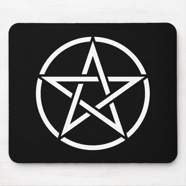 White Pentagram Mousepad | Zazzle