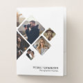 White Photo Collage Photographer Portfolio Pocket Folder | Zazzle