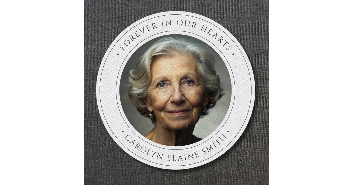 White Photo Memorial Tribute Remembrance Patch | Zazzle
