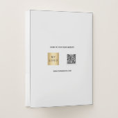White photo QR code logo business Pocket Folder | Zazzle