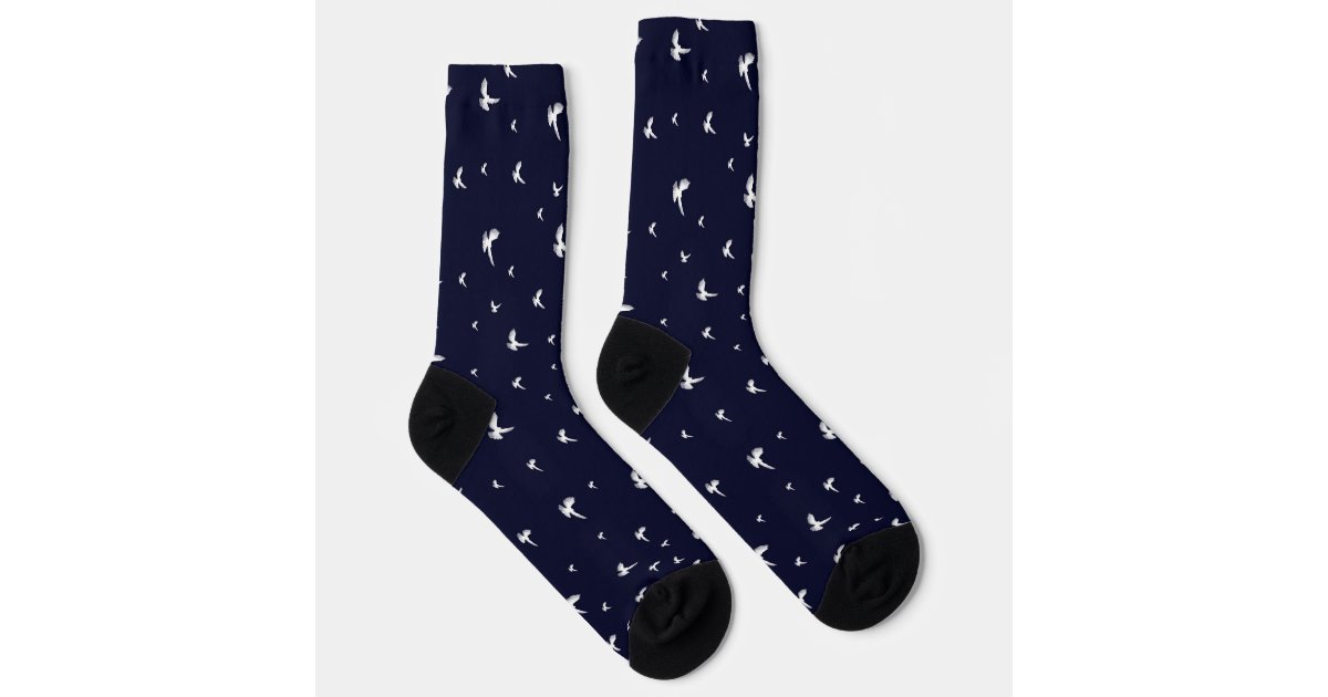 White pigeons socks | Zazzle