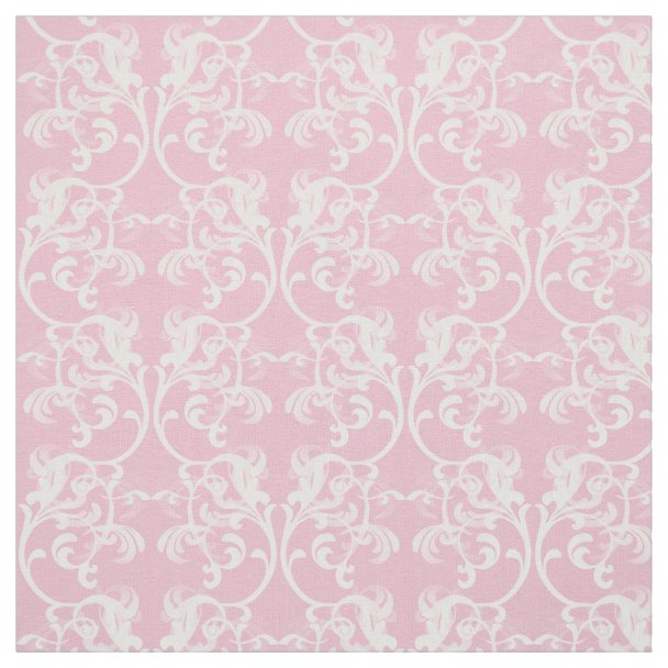 Blue Parisian Damask Pattern Fabric | Zazzle