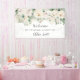 White Pink Rose Floral Bridal Shower Welcome Banner | Zazzle