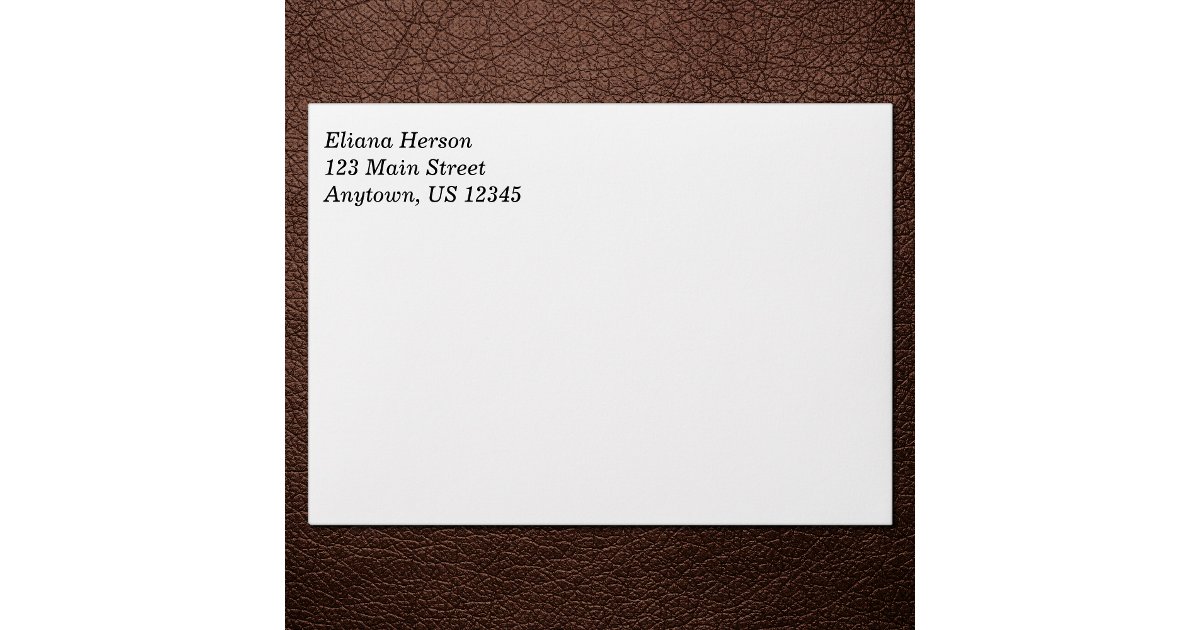 White Plain Simple A7 5x7 Return Address Envelopes | Zazzle