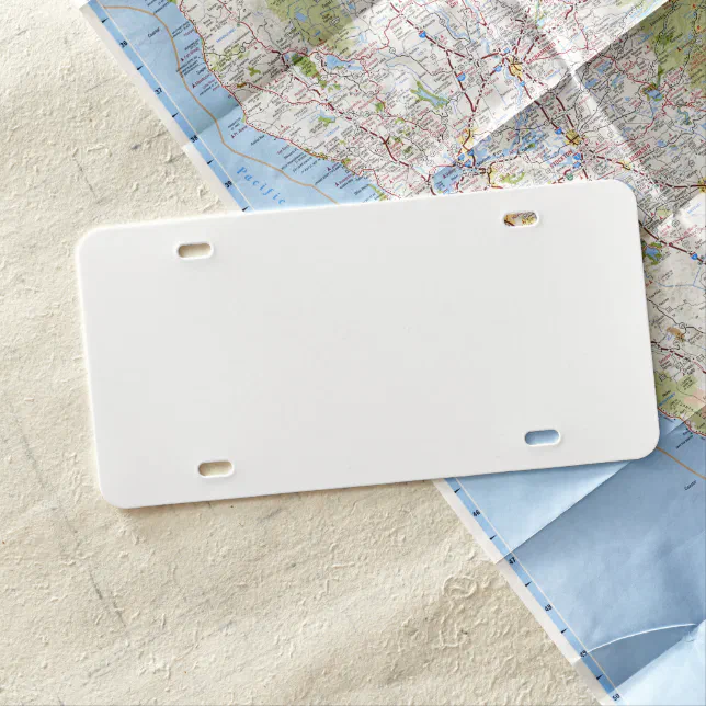 White Plastic License Plate | Zazzle