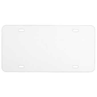 White Plastic License Plate | Zazzle