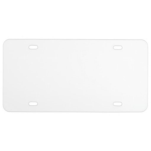 White Plastic License Plate | Zazzle