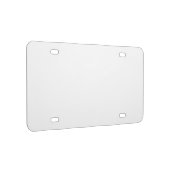 White Plastic License Plate | Zazzle