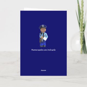 White Police Officer Birthday Card | Zazzle